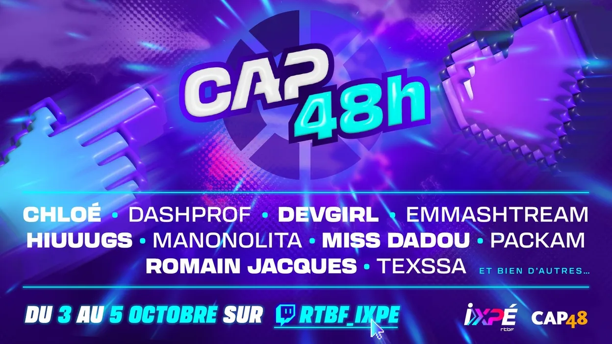 CAP48Heures : le marathon caritatif de RTBF iXPé revient ce 3, 4 et 5 octobre 2025 - RTBF Actus