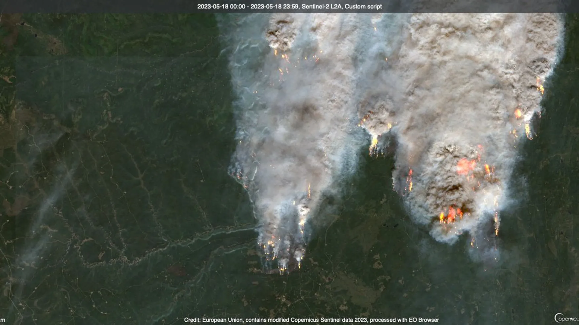 Feux de forêt au Canada : les incendies clairement visibles sur des ...