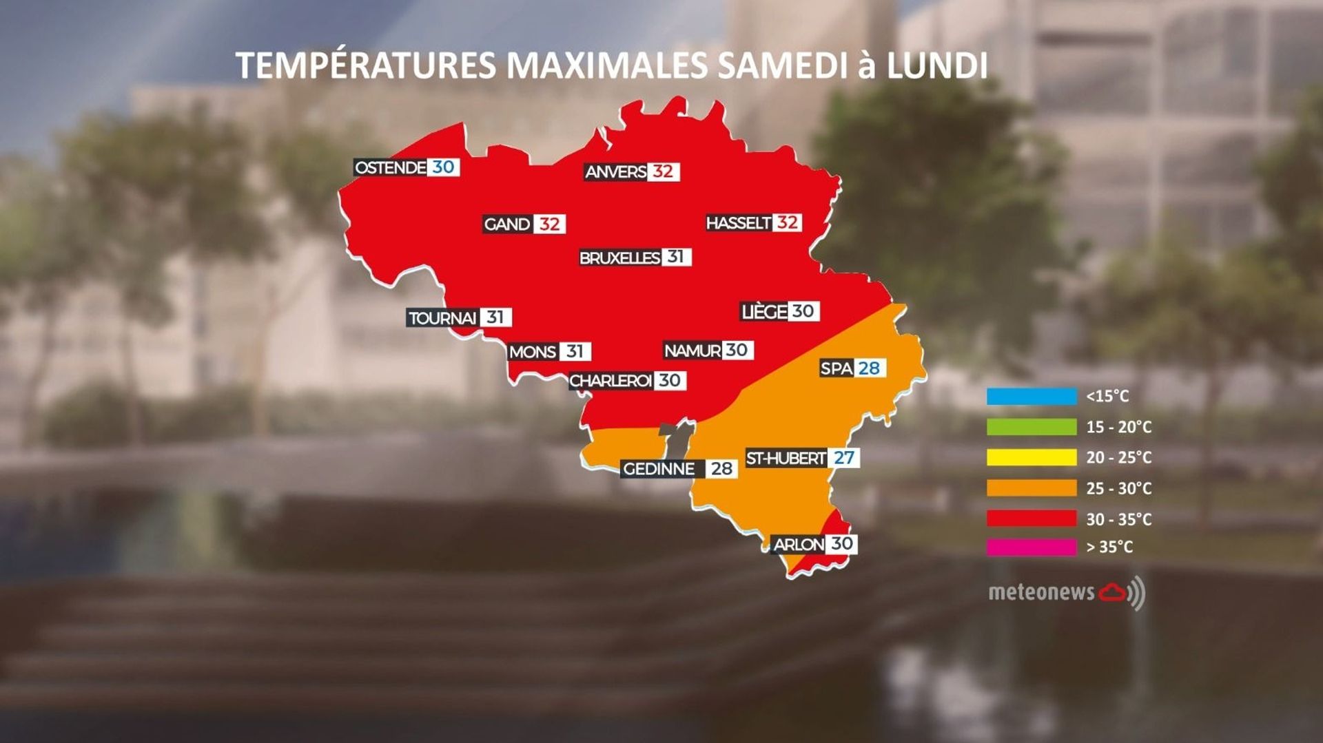 Vague de chaleur en Belgique : jusqu’à 32 °C pour ce week-end et la ...