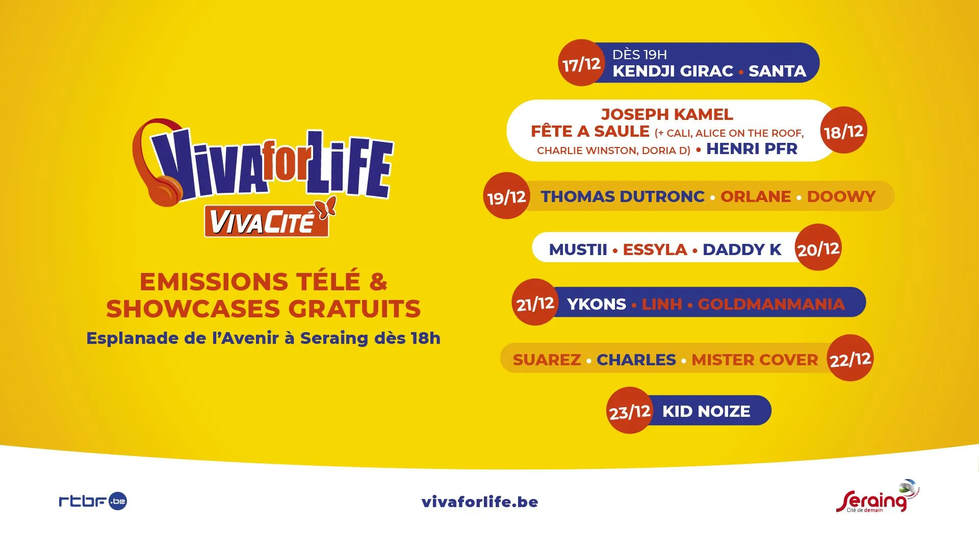 Viva for Life : découvrez l’affiche des artistes présents en showcase ...