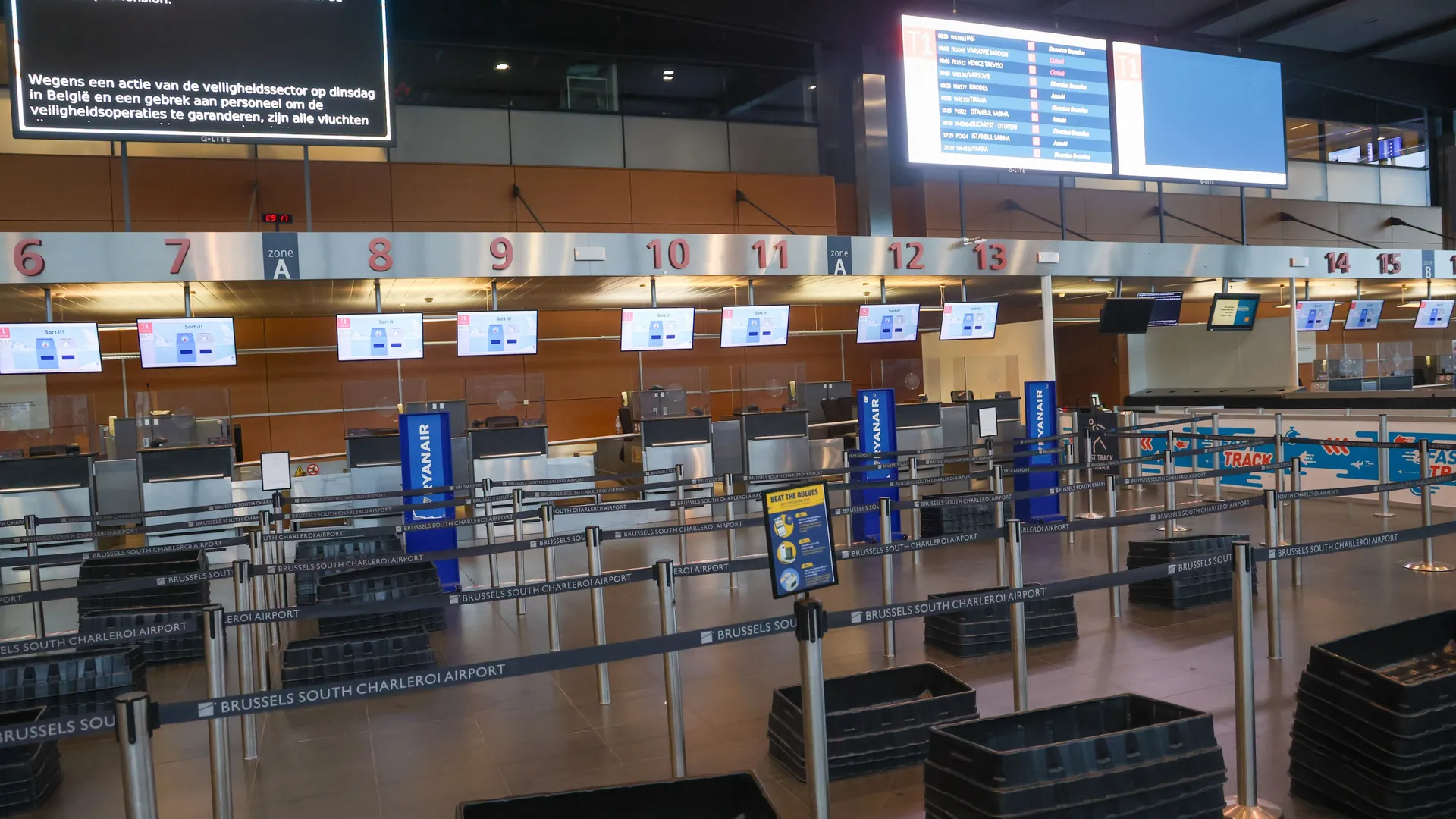 Aéroport de Charleroi : aucun vol prévu au départ et à l’arrivée ...