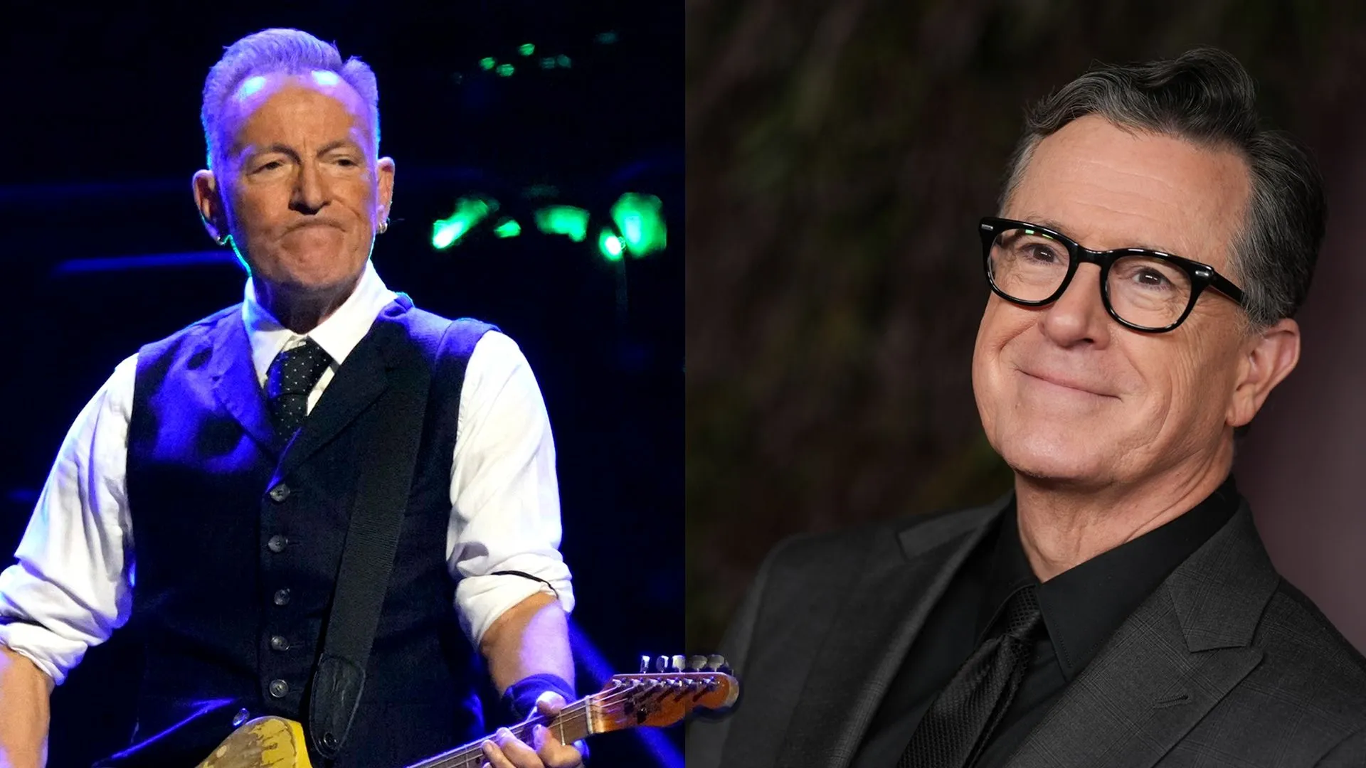Bruce Springsteen soutient Stephen Colbert avant la fin de son émission ...