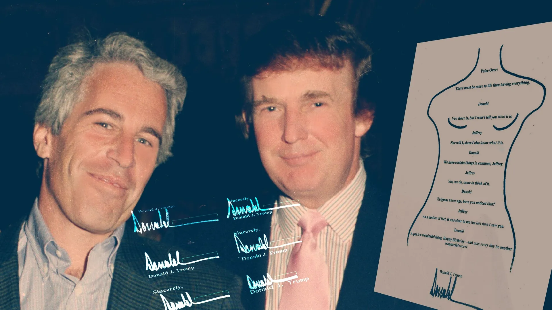 La lettre d’anniversaire signée par Donald Trump à Jeffrey Epstein ...
