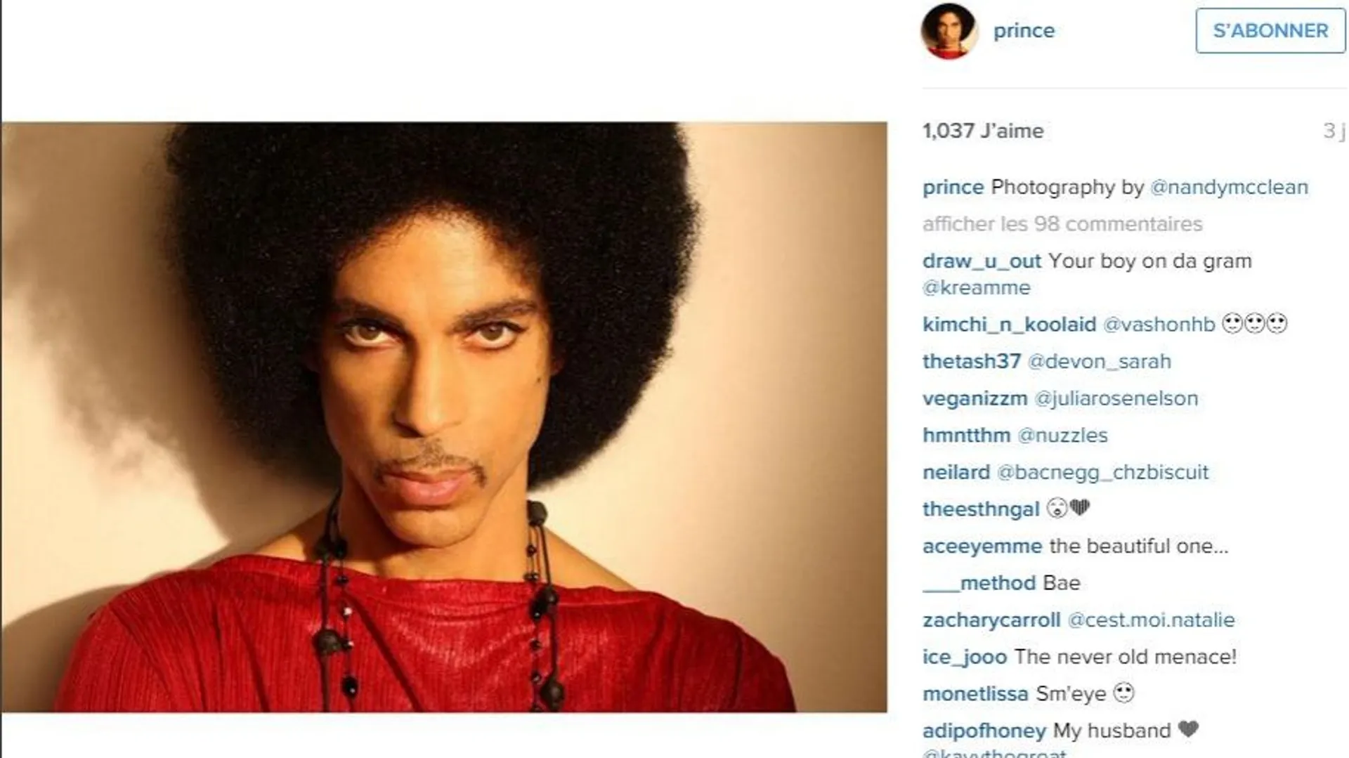 Prince débarque sur Instagram - RTBF Actus
