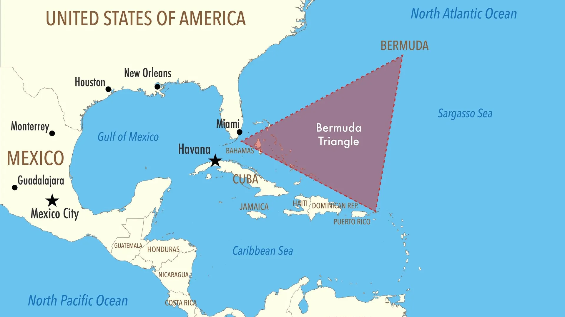 Le Triangle des Bermudes : ces trois phénomènes météo redoutables qui ...
