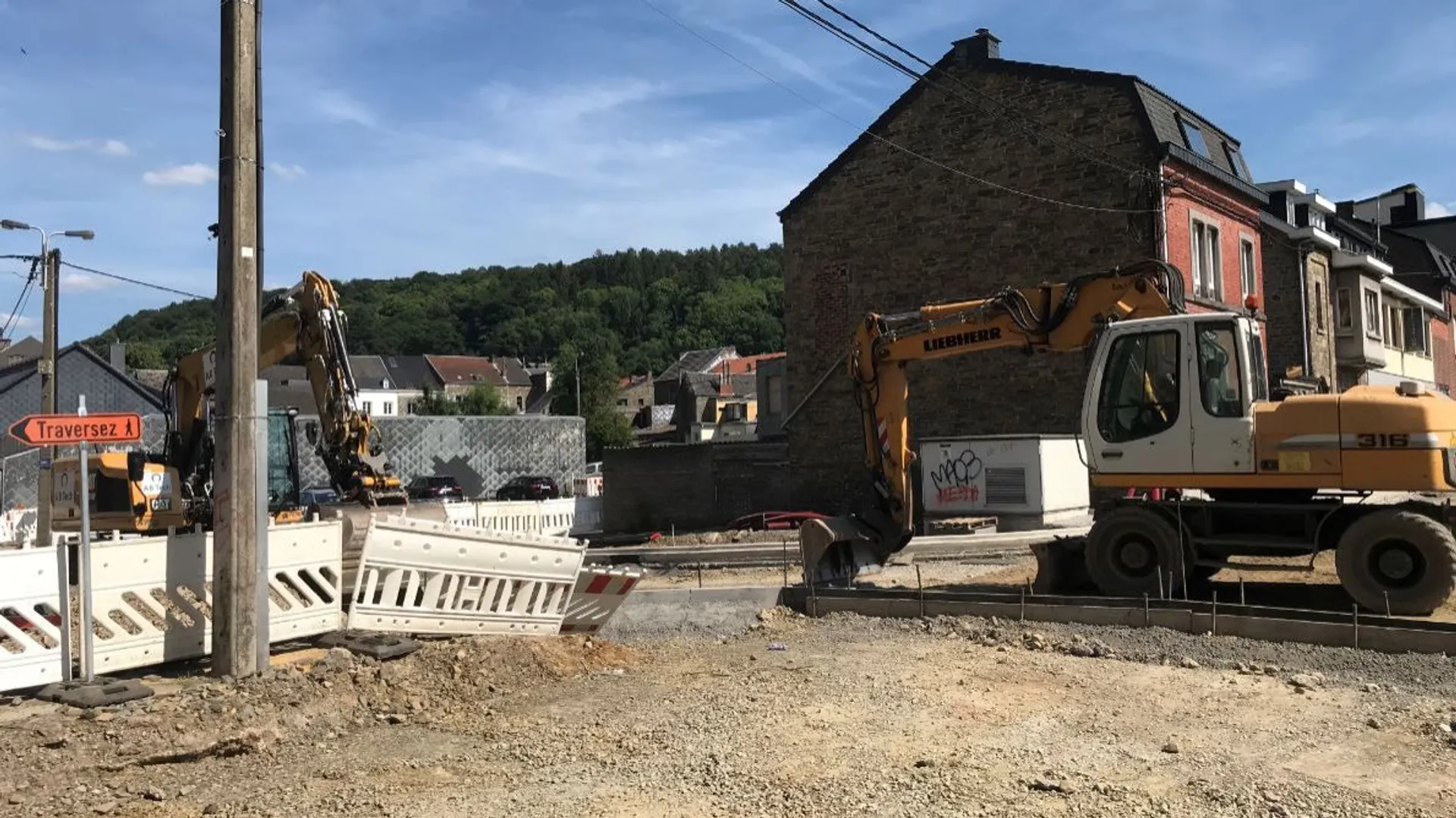 Aywaille : après deux ans de travaux, la place Joseph Thiry prend forme ...
