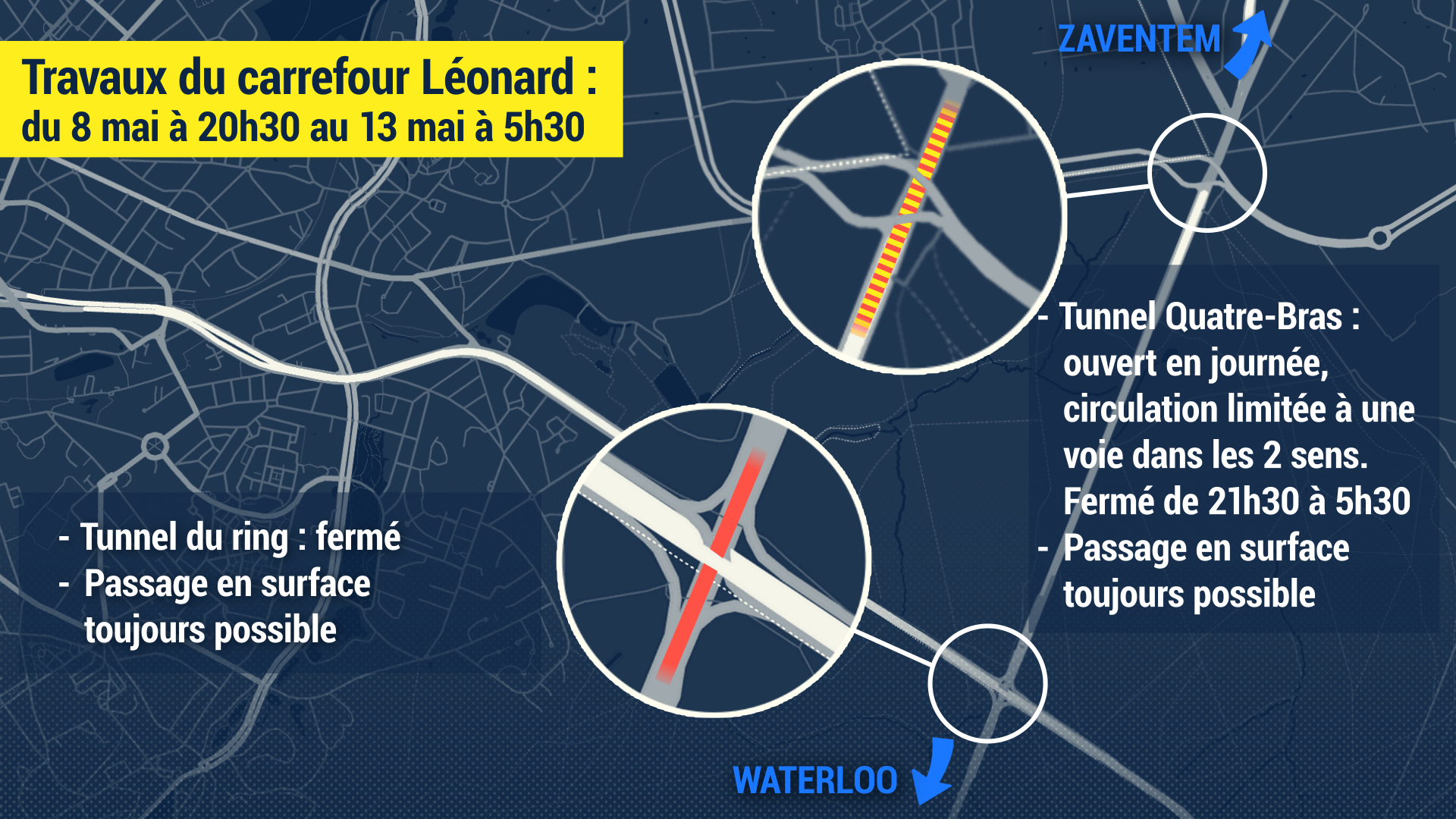 De nouvelles perturbations autour du carrefour Léonard après le report ...