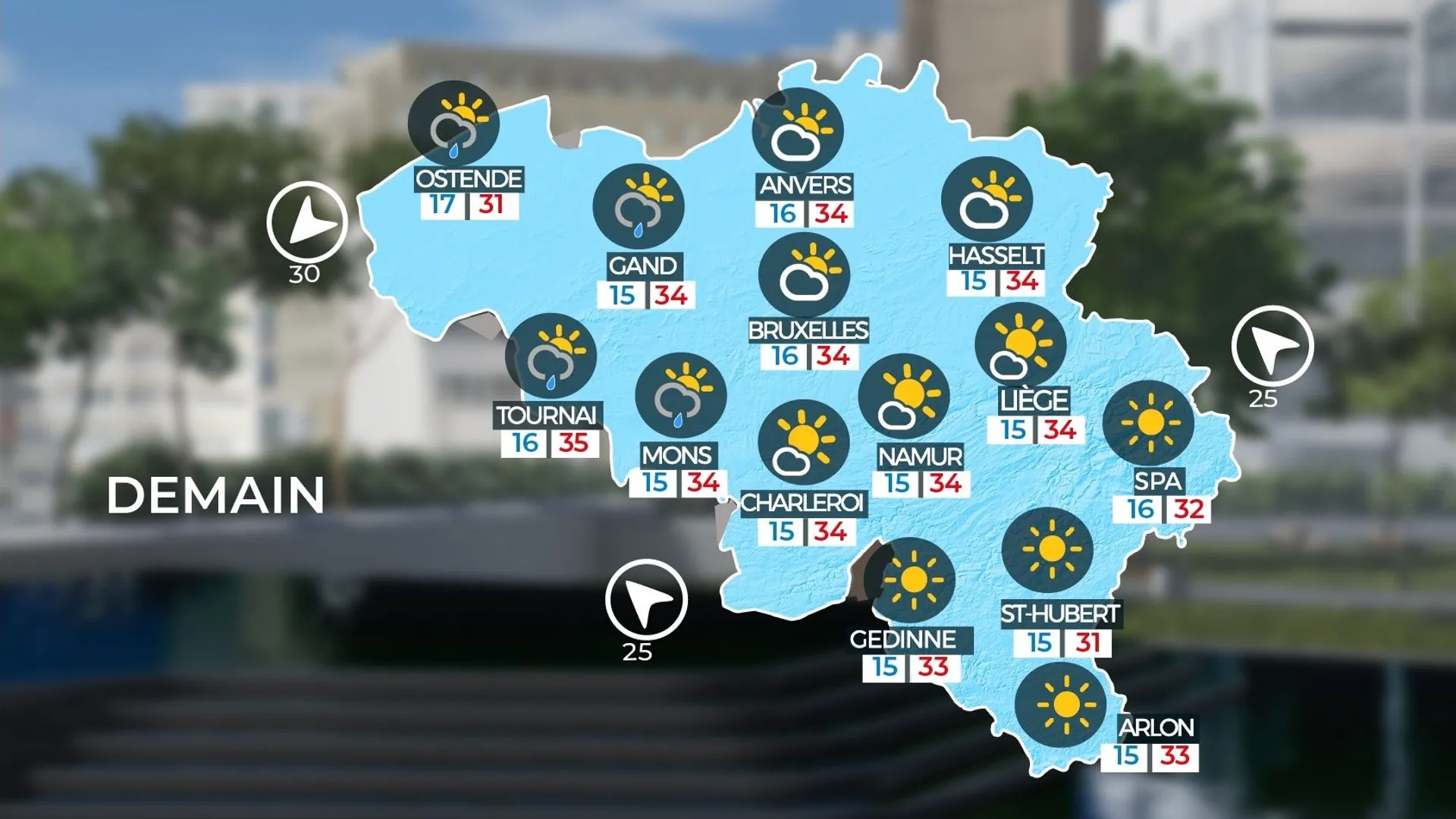 Météo en Belgique : températures en hausse sous le soleil, jusqu’à 30°C ...