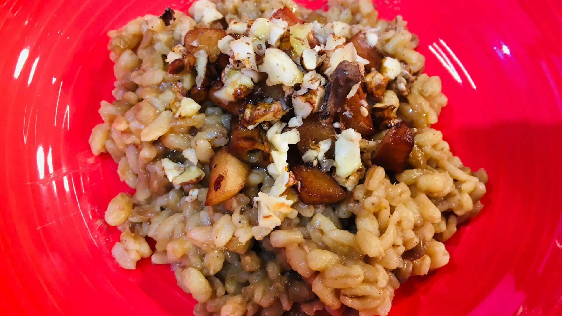 Défi de Carlo : Eblysotto aux lentilles, compote de pommes au vinaigre ...