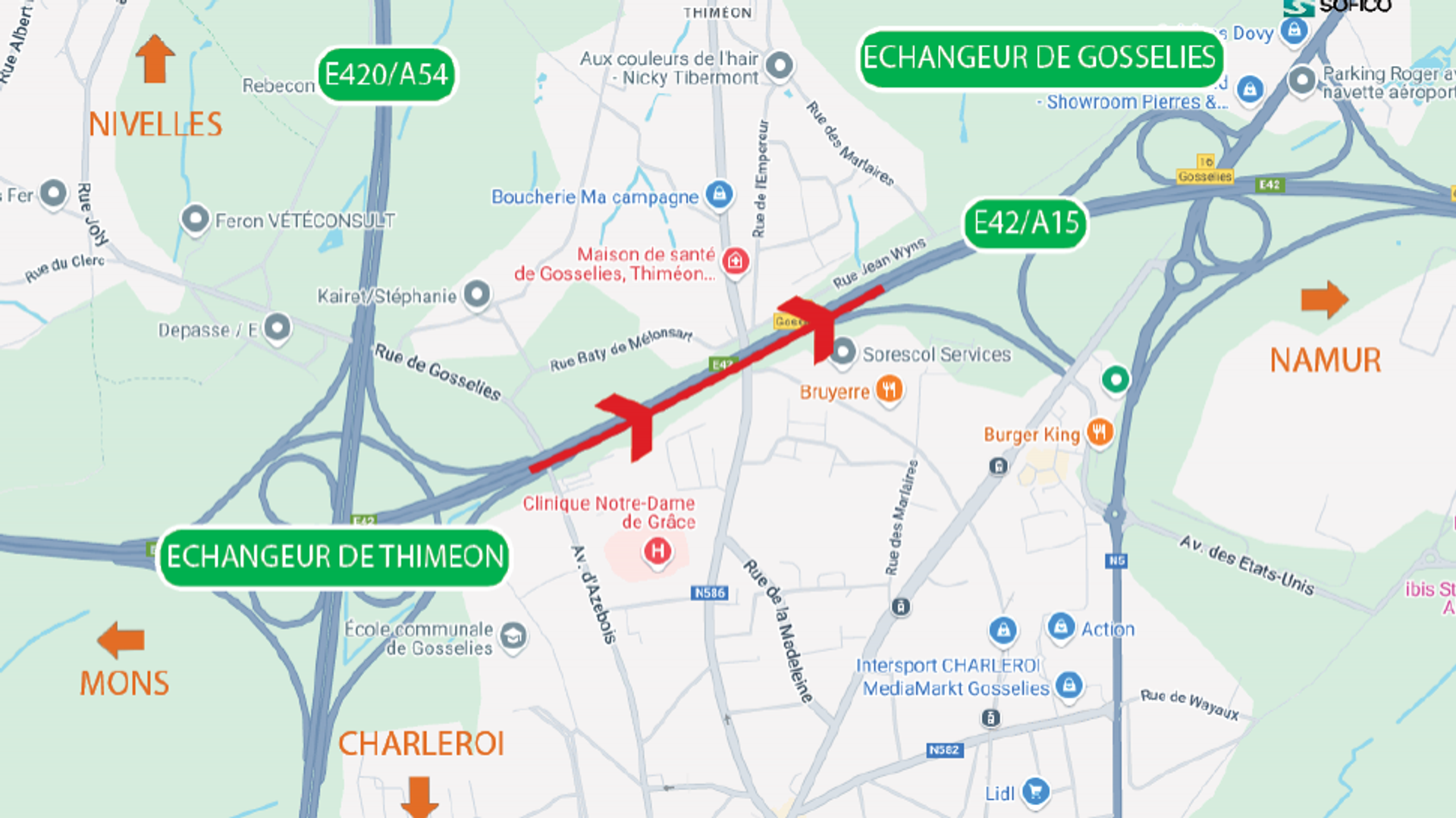 Réparation d’un pont sur l'E42 à Gosselies : des conséquences vers ...