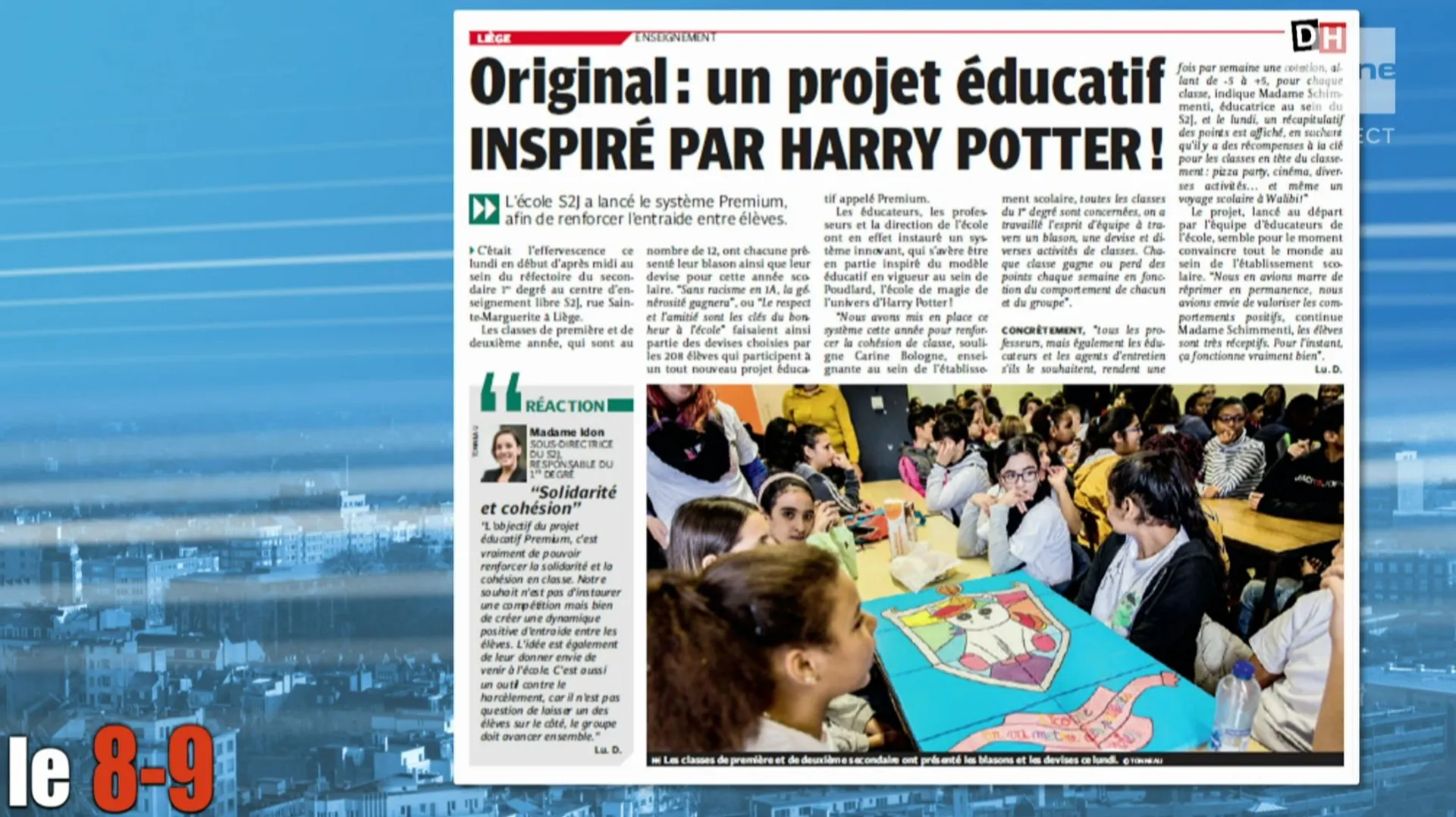 Un projet éducatif original inspiré par Harry POTTER - RTBF Actus