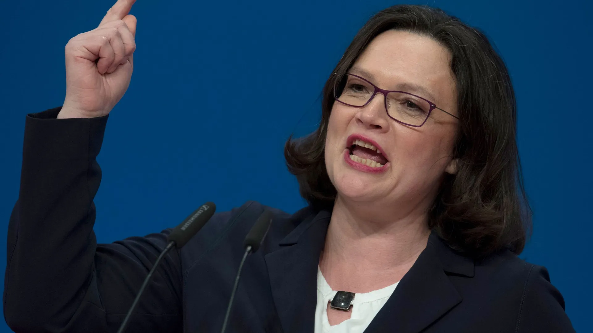 Andrea Nahles, première femme élue à la tête du SPD allemand - RTBF Actus