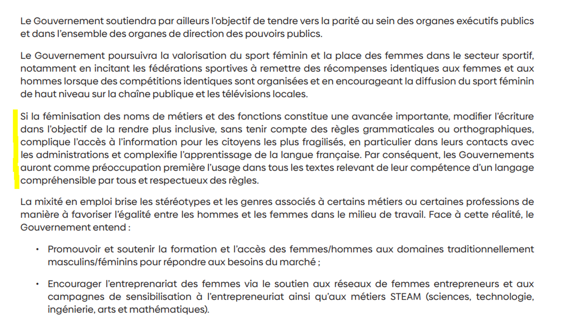 L’écriture inclusive et le point médian disparaissent des textes ...