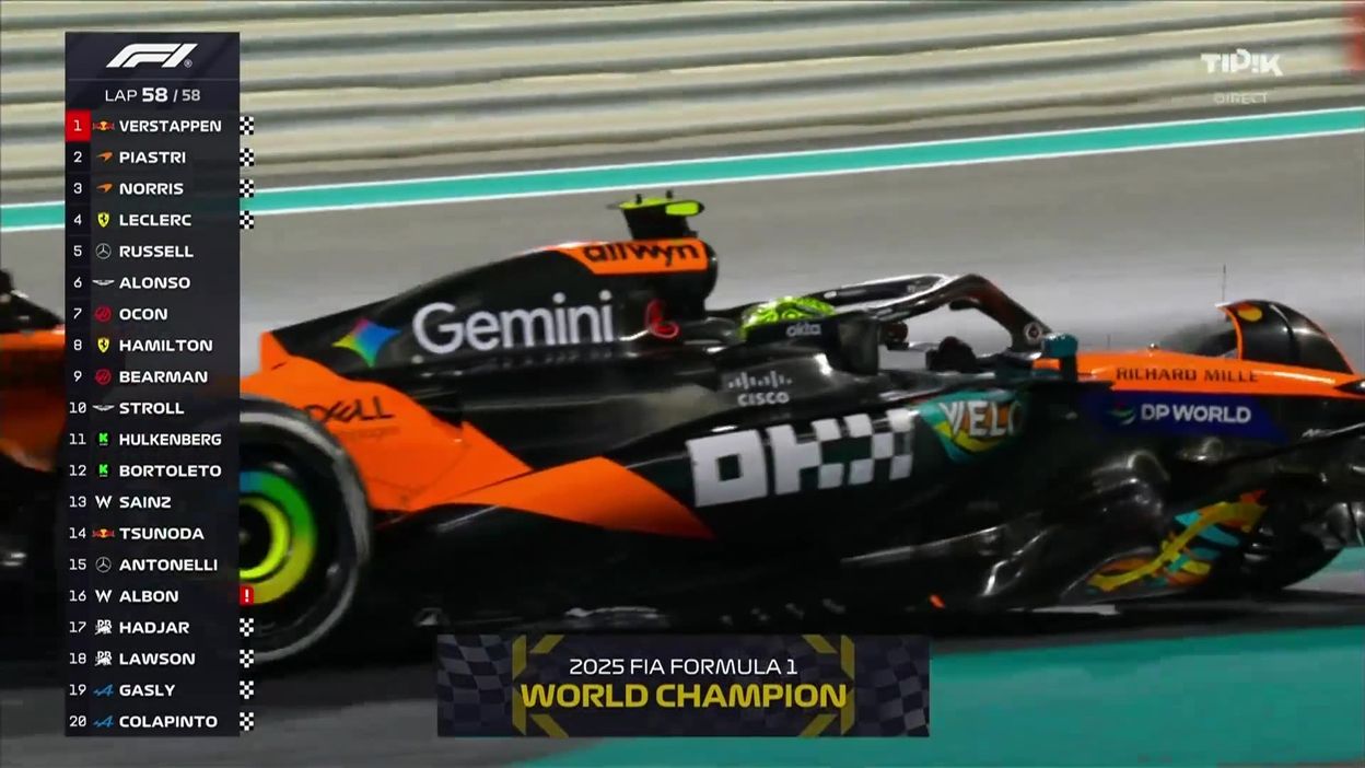 F1 Abu Dhabi : Verstappen s'impose, Norris champion du monde pour deux ...