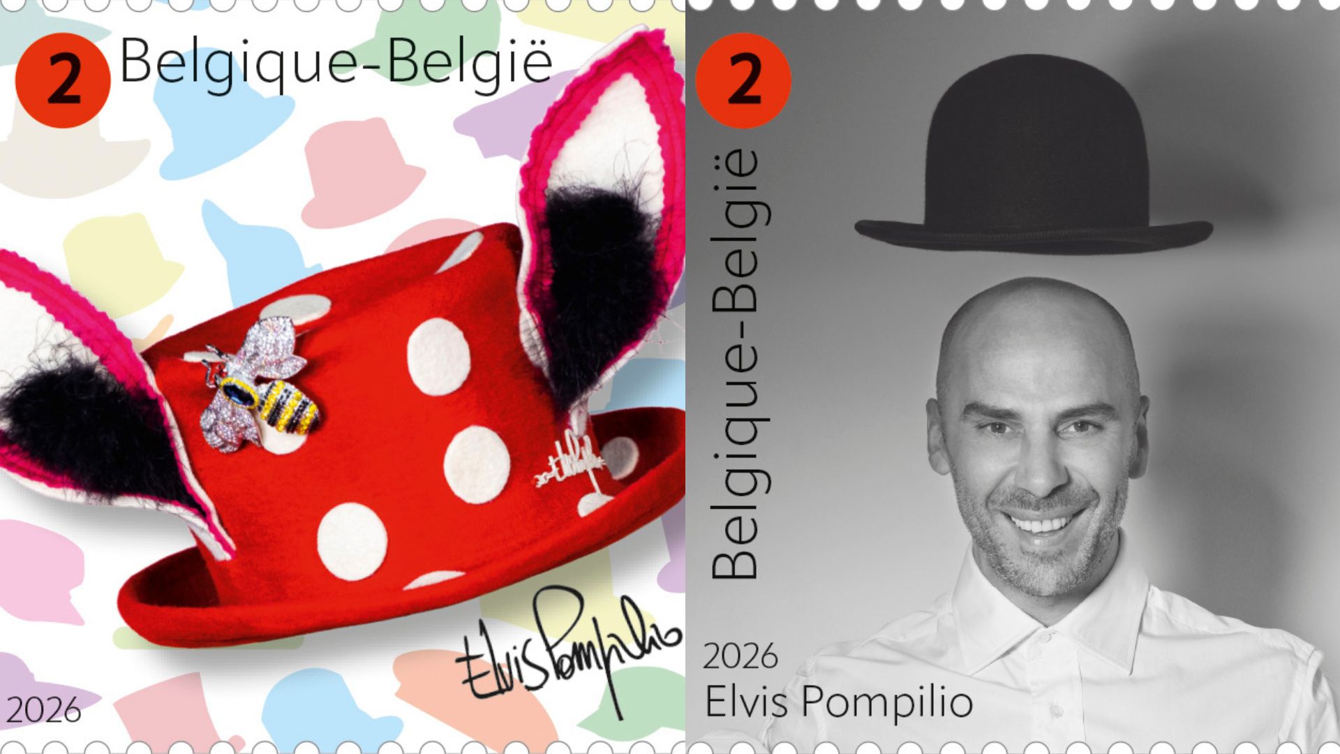 Elvis Pompilio, un modiste liégeois, mis à l'honneur dans la nouvelle collection de timbres ...