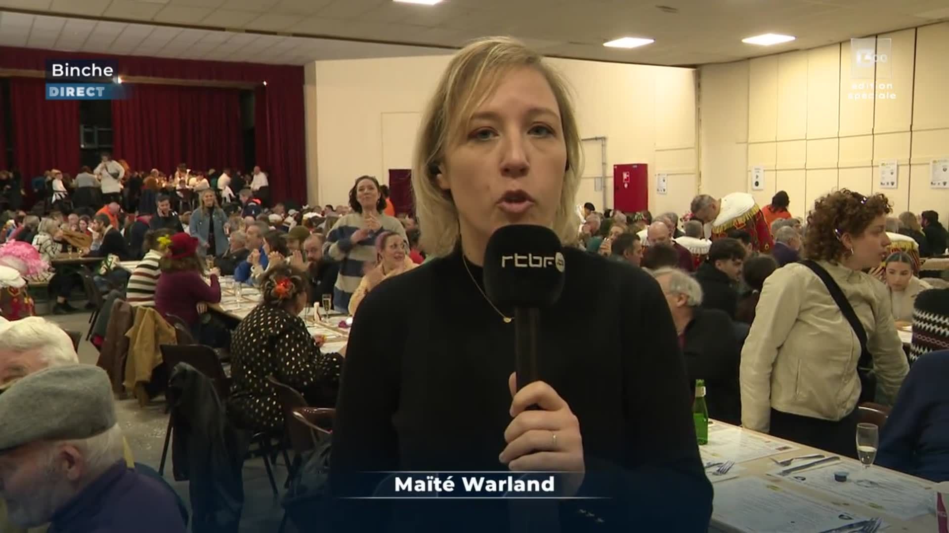 Carnaval Binche : direct Maïté Warland - la fête en famille - - Auvio
