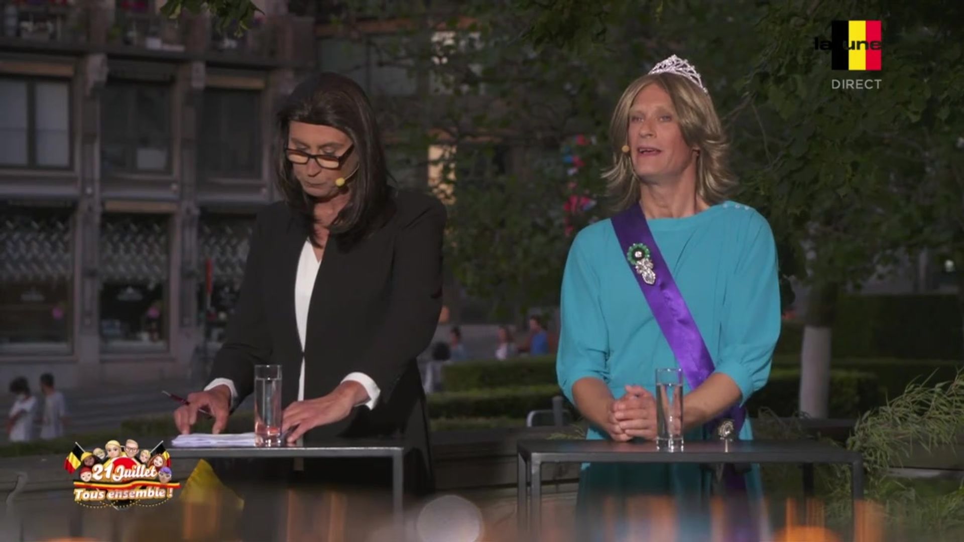 Martin Charlier et Isabelle Hauben en reine Mathilde et Sophie Wilmès ...