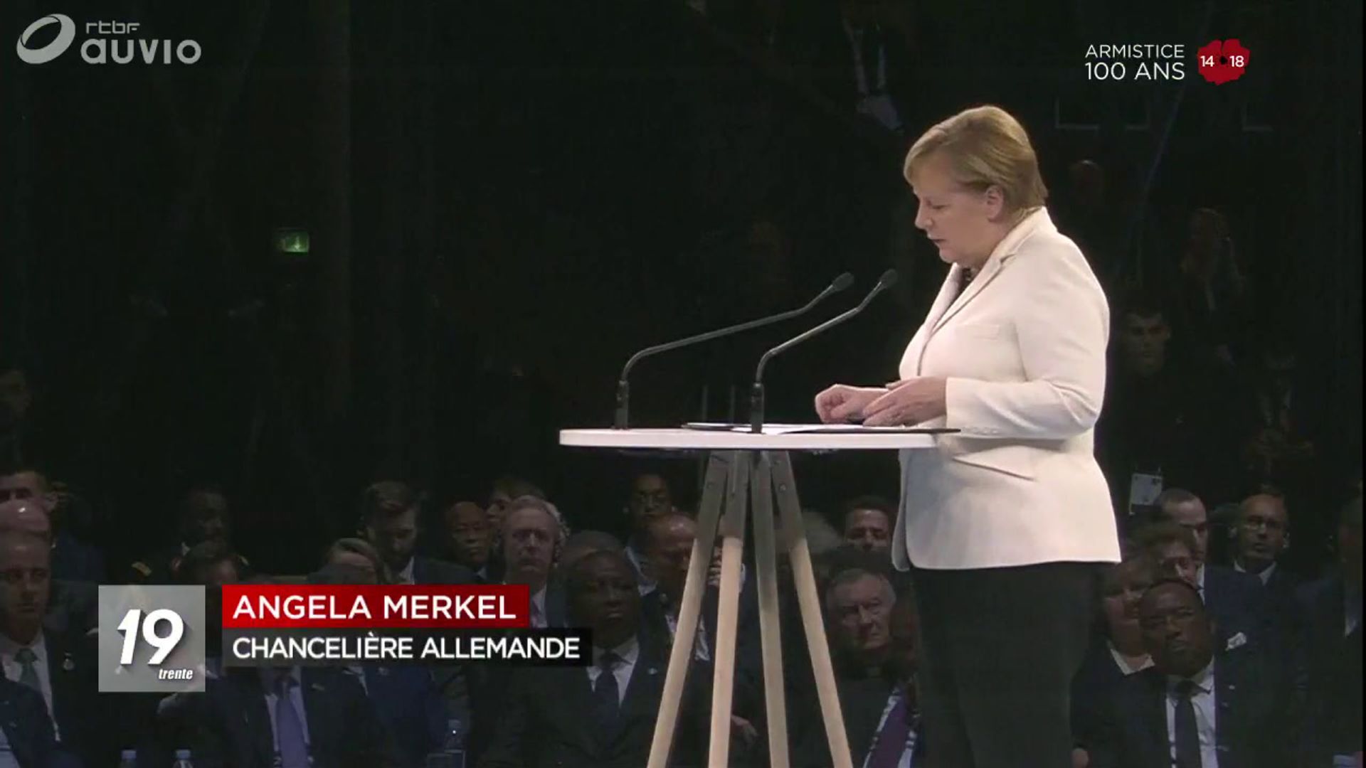 Sommet de la Paix à Paris : discours très fort d'Angela Merkel - JT ...